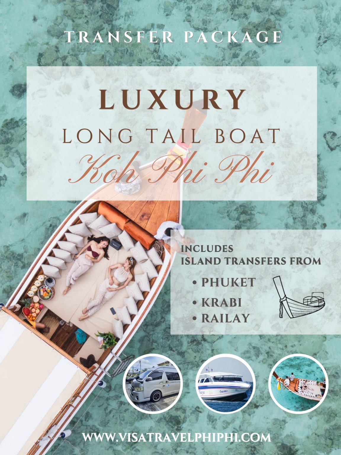 Luxury Long Tail Boat in Phi Phi Island - with TRANSFER